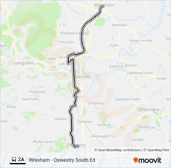 2a Route: Schedules, Stops & Maps - Oswestry (Updated)