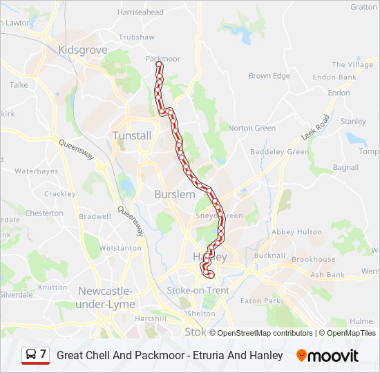 7 Route: Schedules, Stops & Maps - Packmoor (Updated)