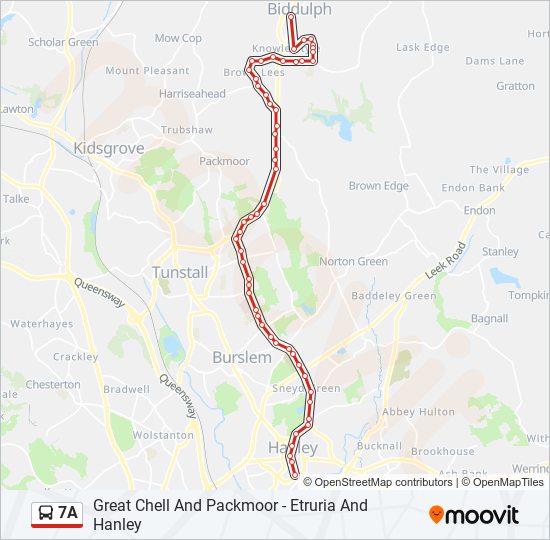 7a Route: Schedules, Stops & Maps - Hanley (Updated)