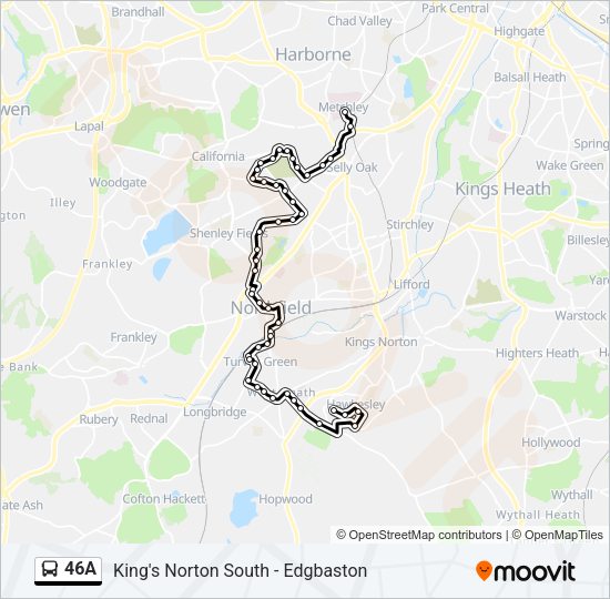 46A Route: Schedules, Stops & Maps - Driftwood Close (Updated)