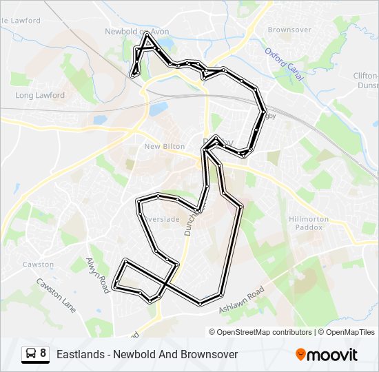 8 Route: Schedules, Stops & Maps - Rugby (Updated)