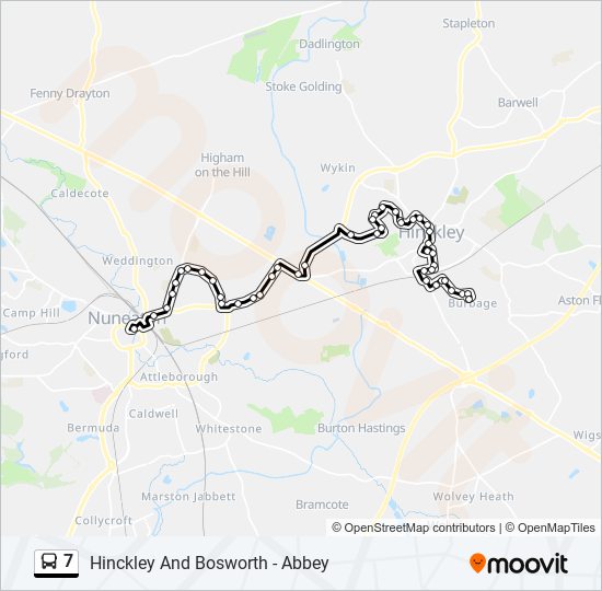 7 Route: Schedules, Stops & Maps - Burbage (Updated)