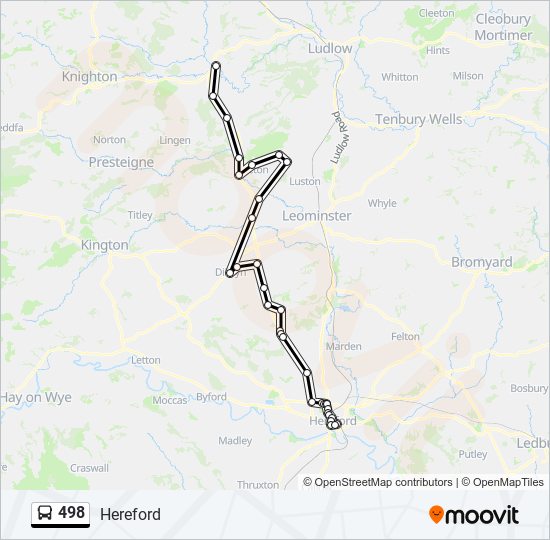 498 Route: Schedules, Stops & Maps - Hereford (Updated)