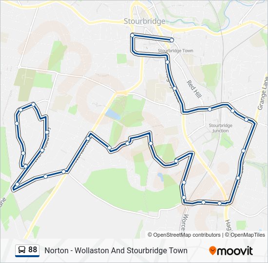 88 Route: Schedules, Stops & Maps - Stourbridge Bus Station (Updated)