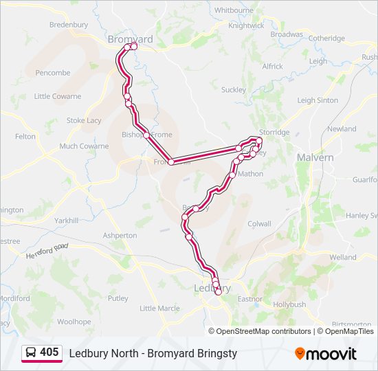 405 Route: Schedules, Stops & Maps - Ledbury (Updated)