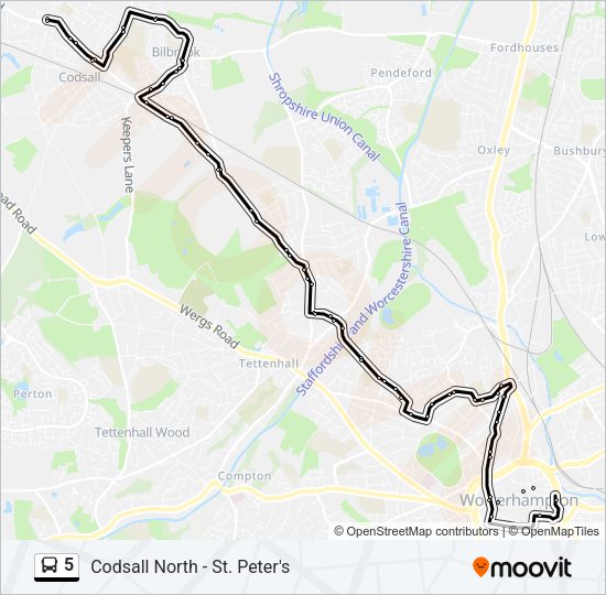 5 Route: Schedules, Stops & Maps - Wolverhampton Bus Station (Updated)