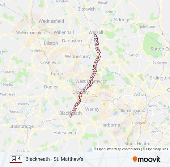 4 Route: Schedules, Stops & Maps - Blackheath (Updated)