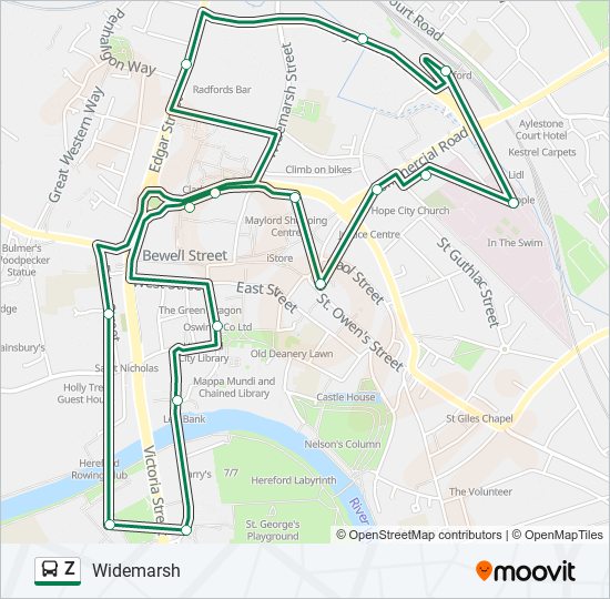 z Route: Schedules, Stops & Maps - Hereford Circular (Updated)