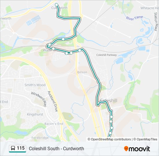 115 Route: Schedules, Stops & Maps - Curdworth (Updated)