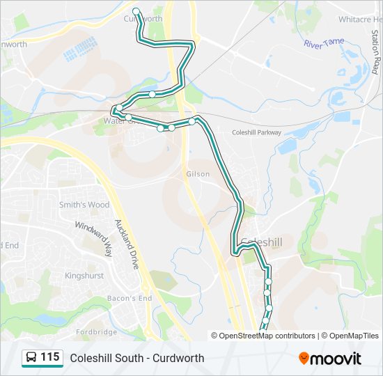 115 Route: Schedules, Stops & Maps - Curdworth (Updated)