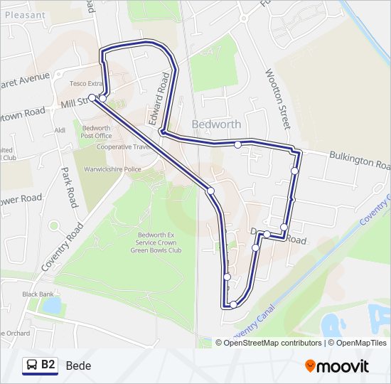 b2 Route: Schedules, Stops & Maps - All Saints Square (Adj) (Updated)