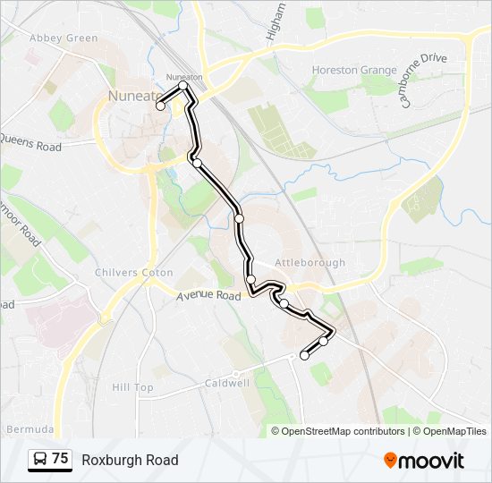 75 Route: Schedules, Stops & Maps - Roxburgh Road (Updated)