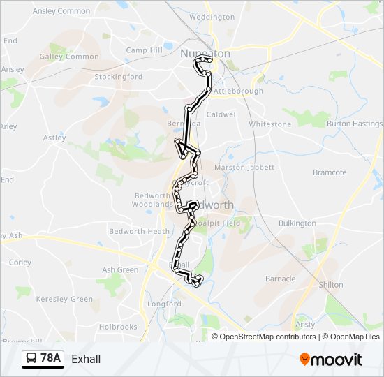 78a Route: Schedules, Stops & Maps - Exhall (Updated)