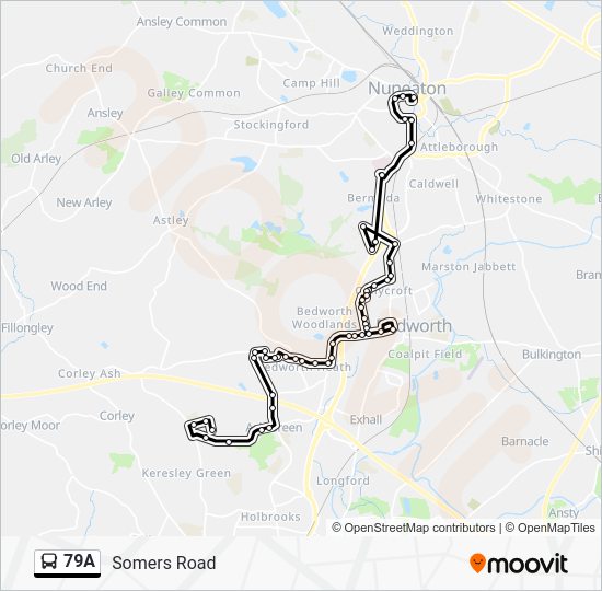 79A Route: Schedules, Stops & Maps - Somers Road (Updated)