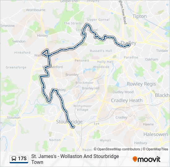 17S Route: Schedules, Stops & Maps - Stourbridge Bus Station (Updated)