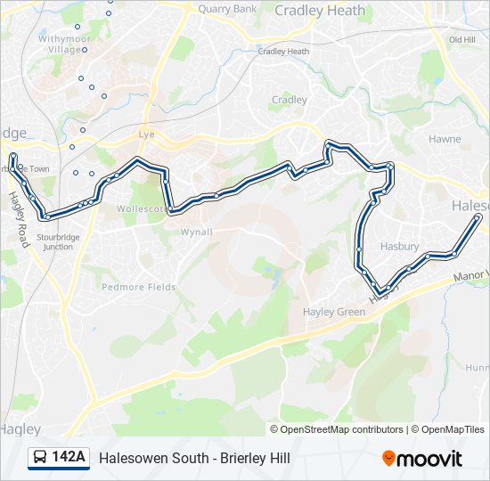 142a Route: Schedules, Stops & Maps - Halesowen (Updated)