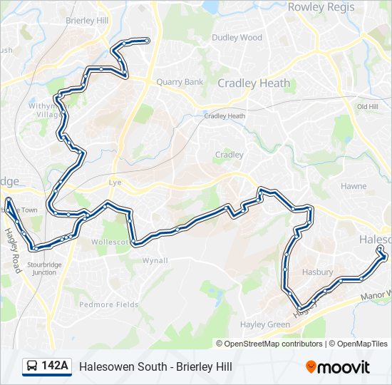 142a Route: Schedules, Stops & Maps - Merry Hill (Updated)