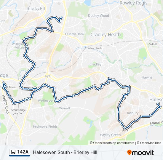 142a Route: Schedules, Stops & Maps - Merry Hill (Updated)