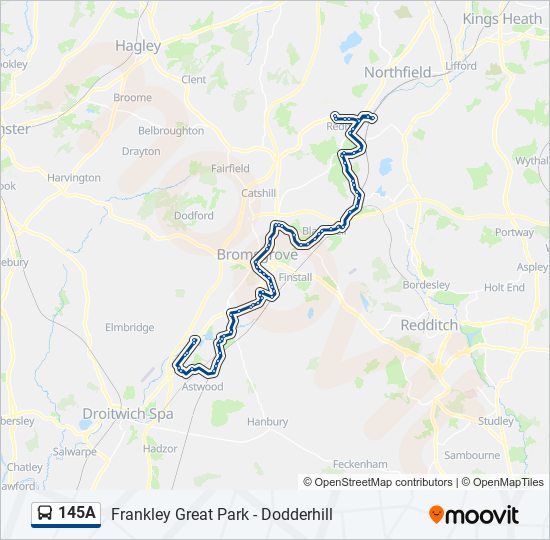 145a Route: Schedules, Stops & Maps - Rubery (Updated)