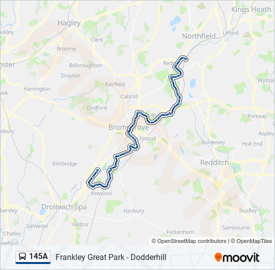 145a Route: Schedules, Stops & Maps - Longbridge (Updated)