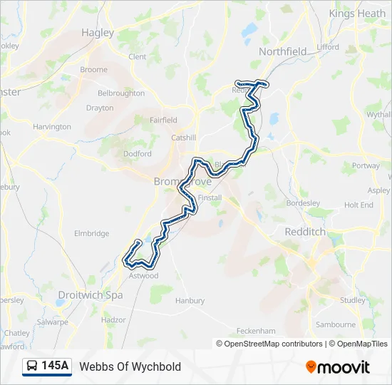 145A Route: Schedules, Stops & Maps - Webbs Of Wychbold (Updated)