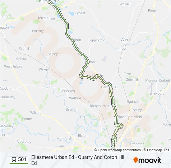 501 Route: Schedules, Stops & Maps - Shrewsbury (Updated)