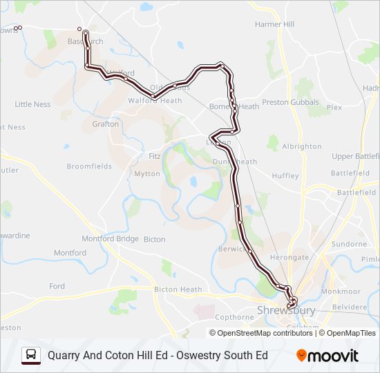 576oswestrytoshrewsbury Route: Schedules, Stops & Maps - Shrewsbury ...