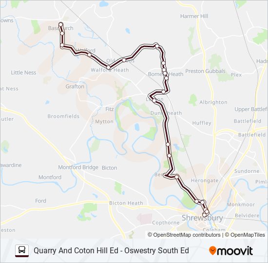 576oswestrytoshrewsbury Route: Schedules, Stops & Maps - Baschurch ...
