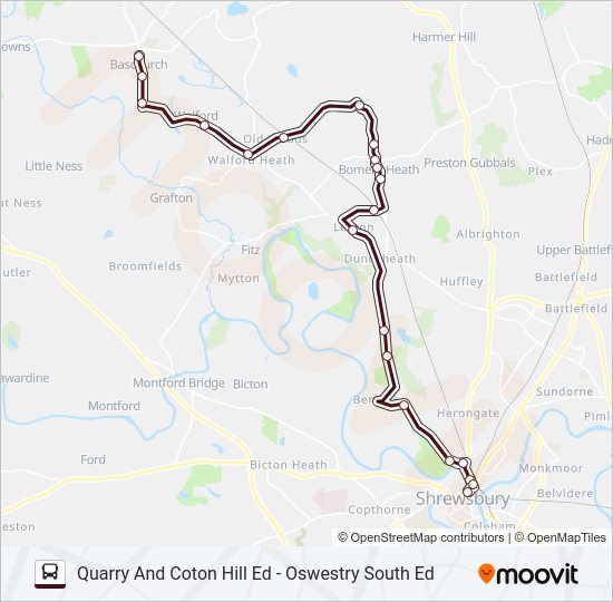 576oswestrytoshrewsbury Route: Schedules, Stops & Maps - Baschurch ...