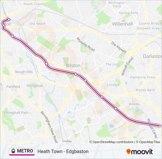metro Route: Schedules, Stops & Maps - Wolverhampton Station (Updated)