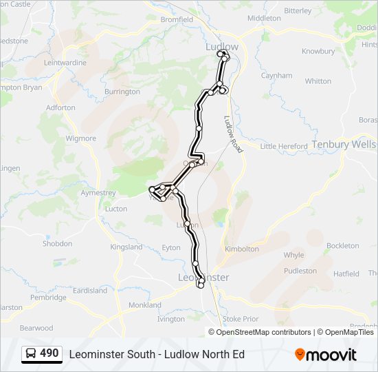 490 Route: Schedules, Stops & Maps - Ludlow (Updated)