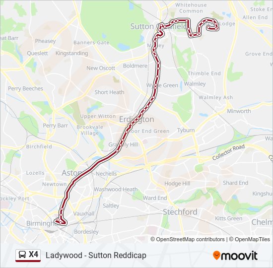 x4 Route: Schedules, Stops & Maps - Birmingham (Updated)