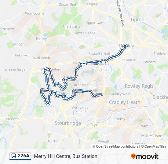 226A Route: Schedules, Stops & Maps - Merry Hill Centre, Bus Station ...