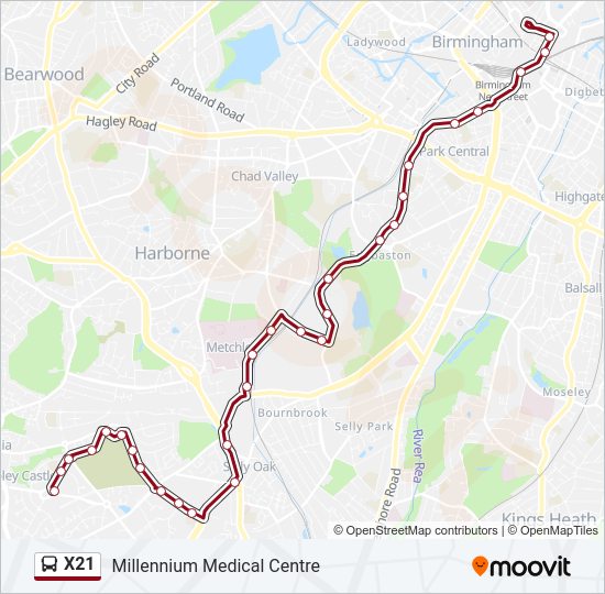 X21 Route: Schedules, Stops & Maps - Millennium Medical Centre (Updated)