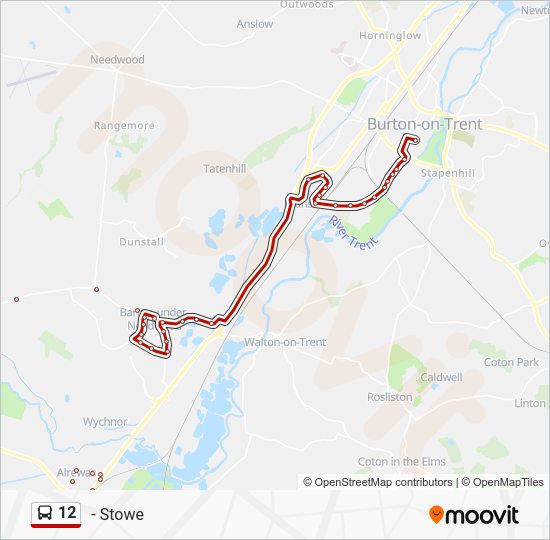 12 Route: Schedules, Stops & Maps - Burton (Updated)