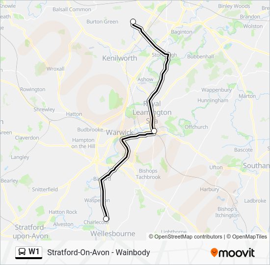 W1 Route: Schedules, Stops & Maps - University Interchange (Updated)