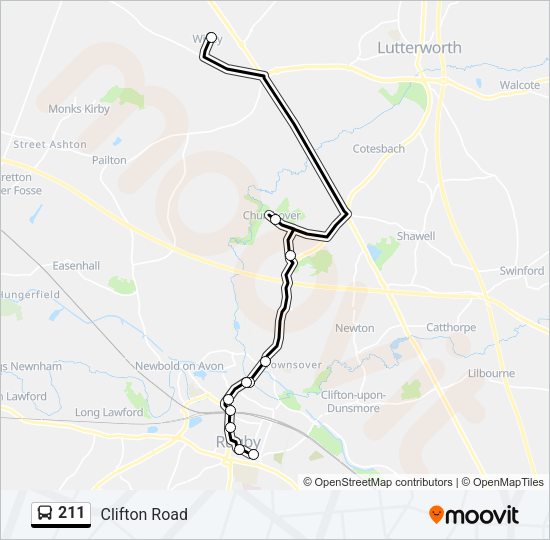 211 Route: Schedules, Stops & Maps - Clifton Road (Updated)