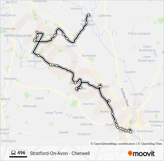 496 Route: Schedules, Stops & Maps - Bishops Hill (Updated)