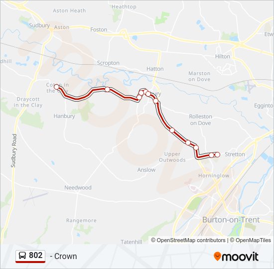 802 Route: Schedules, Stops & Maps - Stretton (Updated)