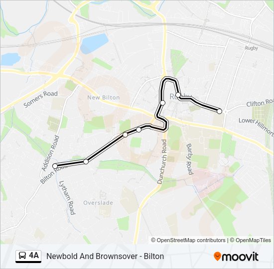 4A Route: Schedules, Stops & Maps - Bilton (Updated)