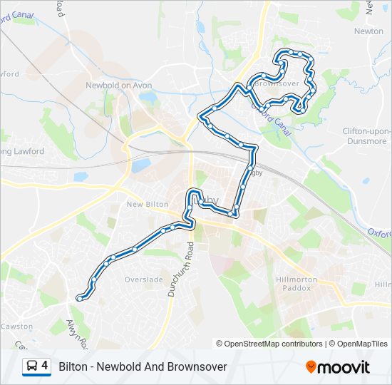 4 Route: Schedules, Stops & Maps - Bilton (Updated)