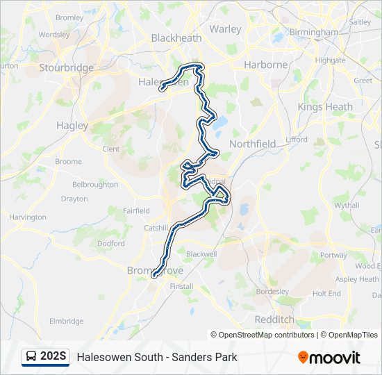 202s Route: Schedules, Stops & Maps - Halesowen, Bus Station (Updated)