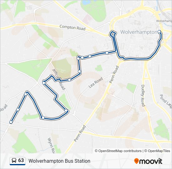 63 Route: Schedules, Stops & Maps - Wolverhampton Bus Station (Updated)