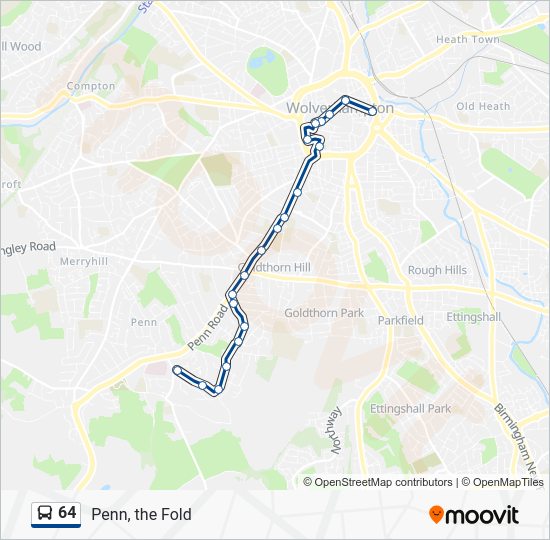64 Route: Schedules, Stops & Maps - Penn, the Fold (Updated)