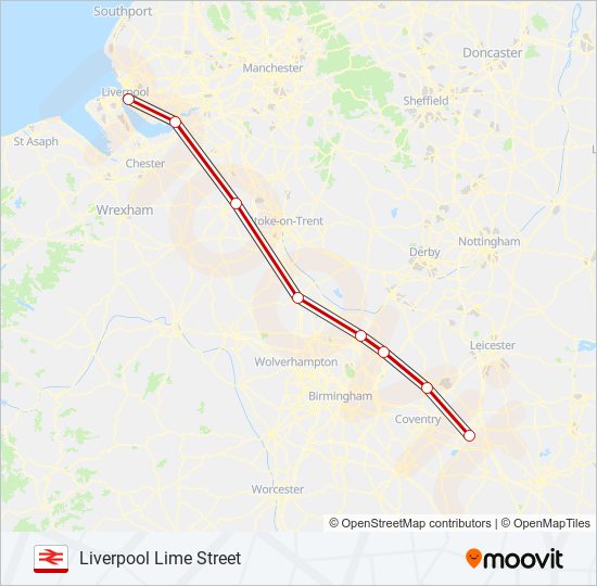avanti west coast Route: Schedules, Stops & Maps - Liverpool Lime ...