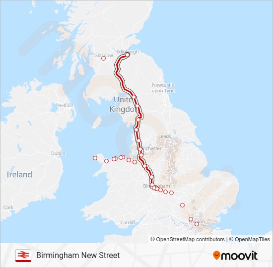 AVANTI WEST COAST Route: Schedules, Stops & Maps - Birmingham New ...