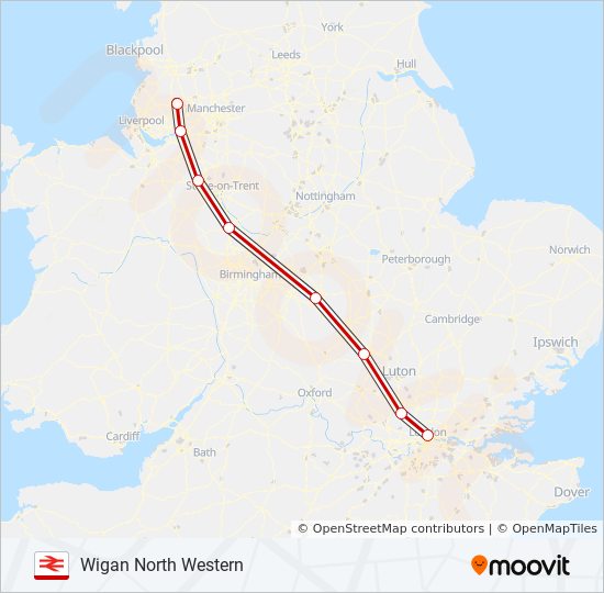 avanti west coast Route: Schedules, Stops & Maps - Wigan North Western ...