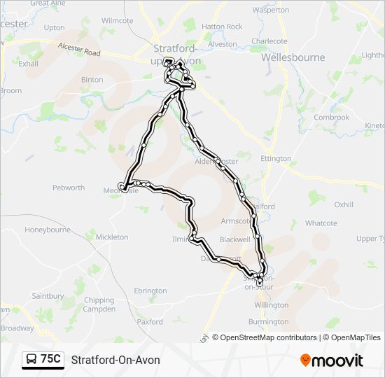 75C Route: Schedules, Stops & Maps - Natwest Bank Stratford-Upon-Avon ...