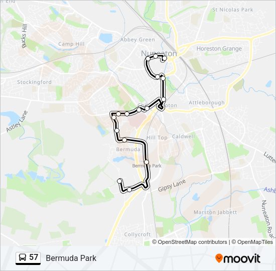 57 Route: Schedules, Stops & Maps - Bermuda Park (Updated)