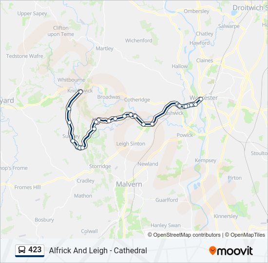 423 Route: Schedules, Stops & Maps - Worcester (Updated)